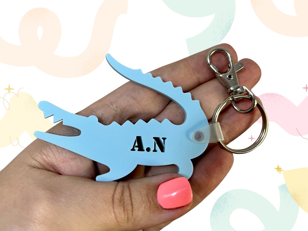 Children's Bag Tag, Crocodile Keyring, Custom Name Bag Tag, Australian ...