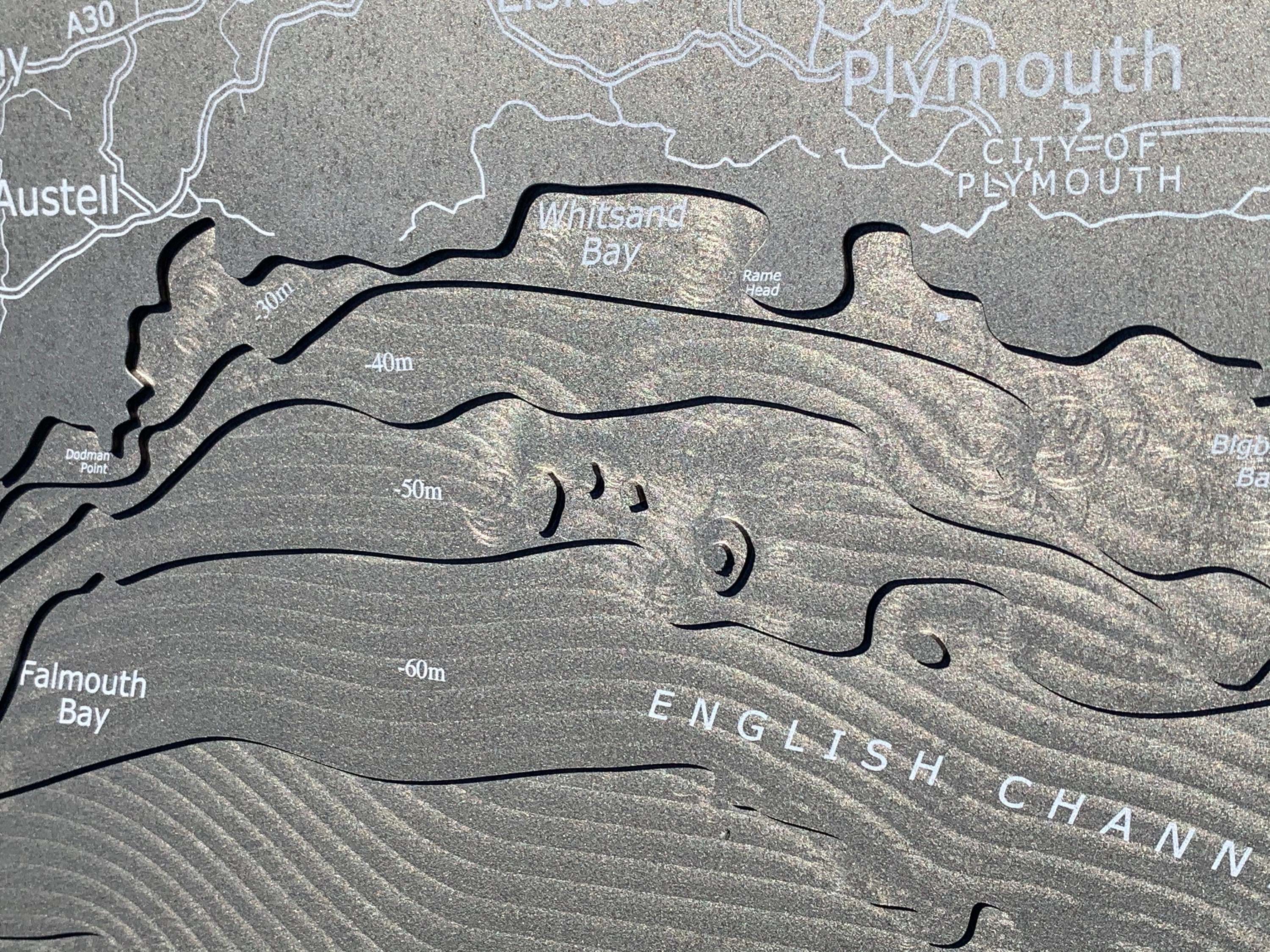 Metal Map of Devon and Cornwall Dusty Grey - Etsy