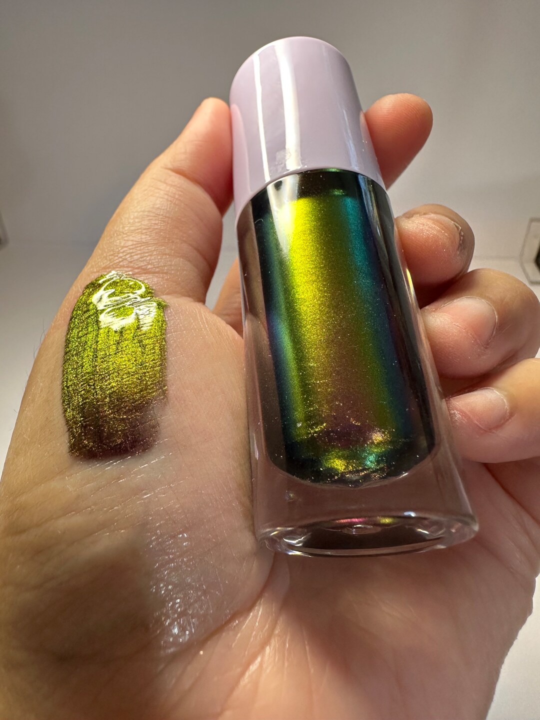 Naughty Multichrome Green - Yellow - Pink Lipgloss/lipstick Topper - Etsy