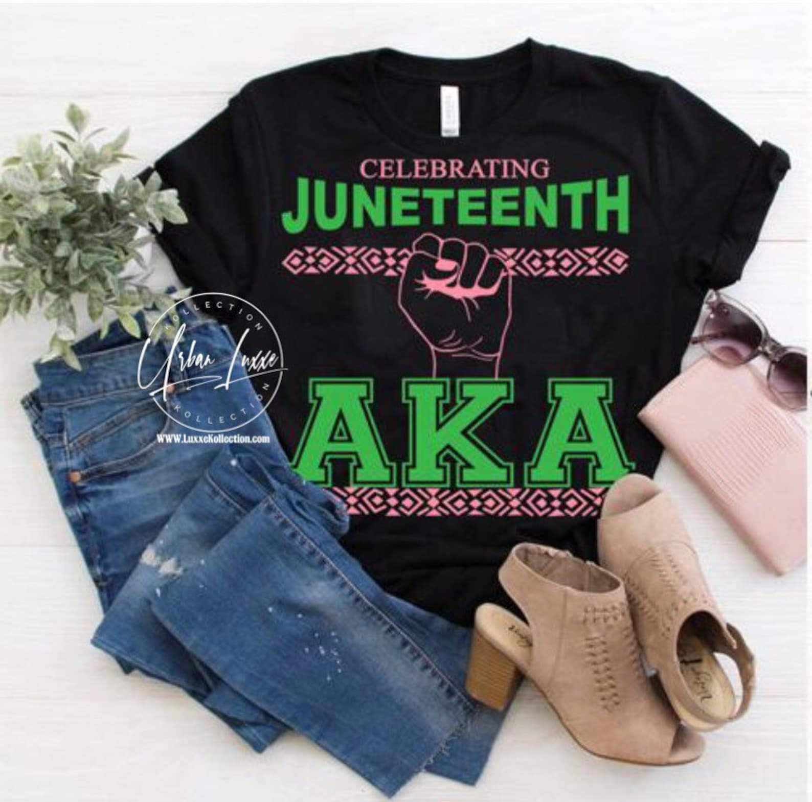 AKA Celebrating Juneteenth T-shirt - Etsy AKA Celebrating Juneteenth T-shirt - Etsy