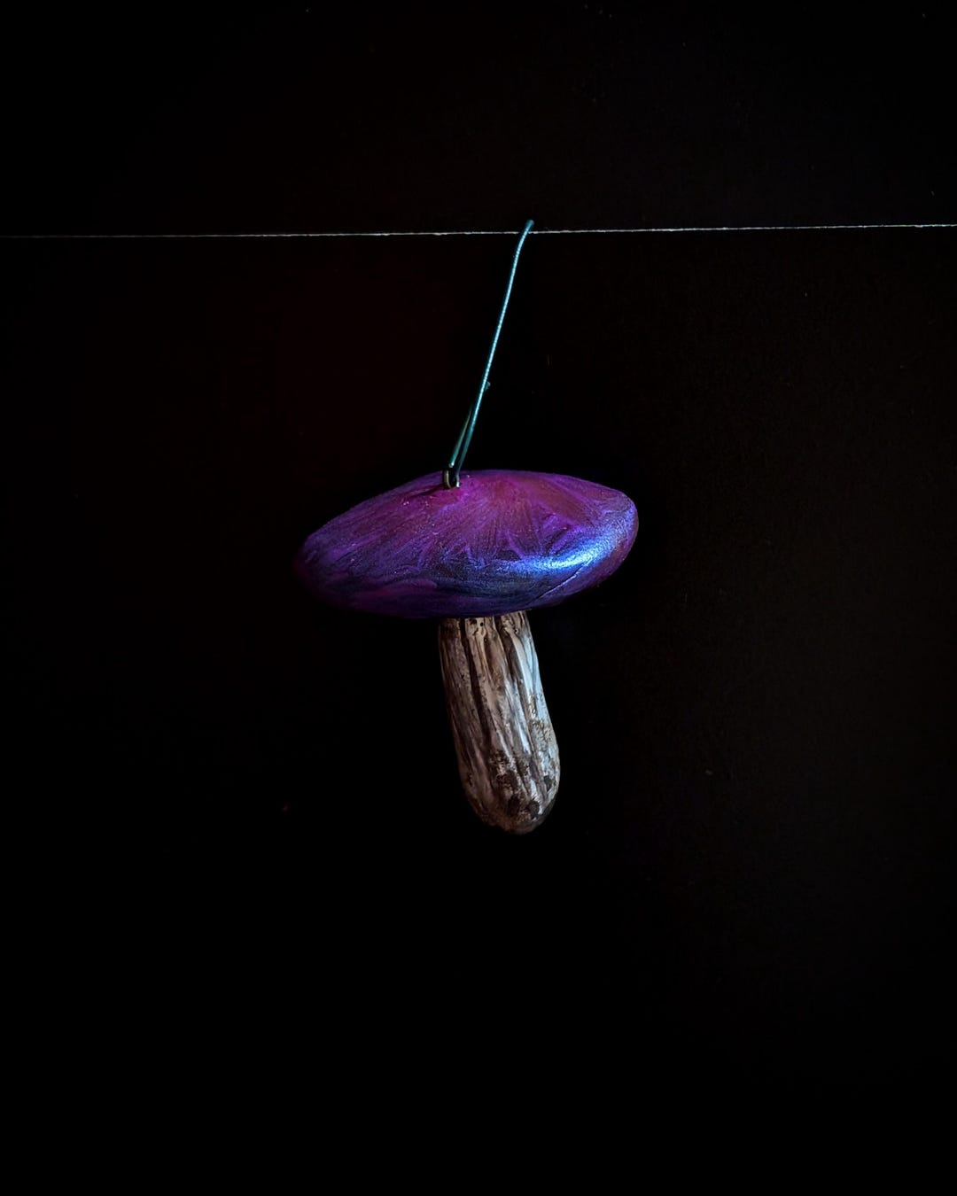 Purple Mushroom Ornament | Handmade Ornament | Polymer Clay | Original ...