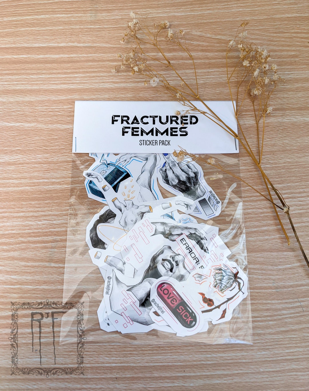 Fractured Femmes Sticker Pack 9 Piece Sticker Pack Weatherproof Gloss ...