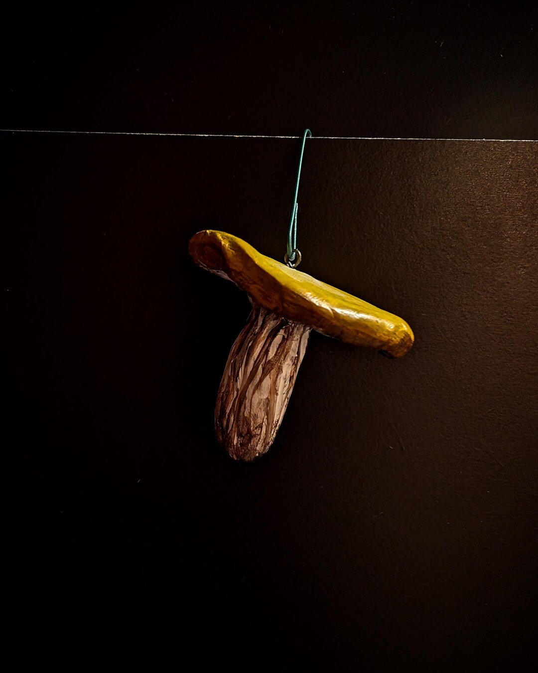 Yellow Mushroom Ornament | Handmade Ornament | Polymer Clay | Original ...