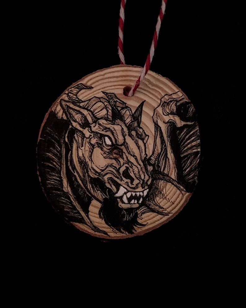 Jersey Devil Ornament | Occult Ornament | Wooden Ornament | Original ...