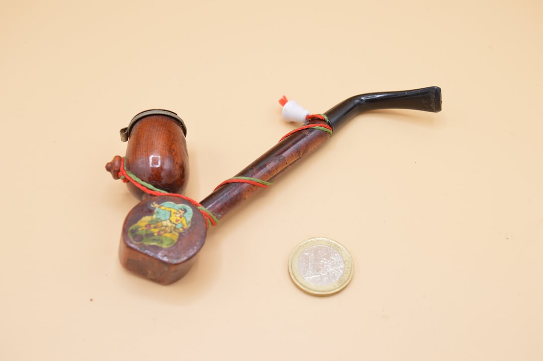 Old Decorative Wooden Pipe football Player - Etsy