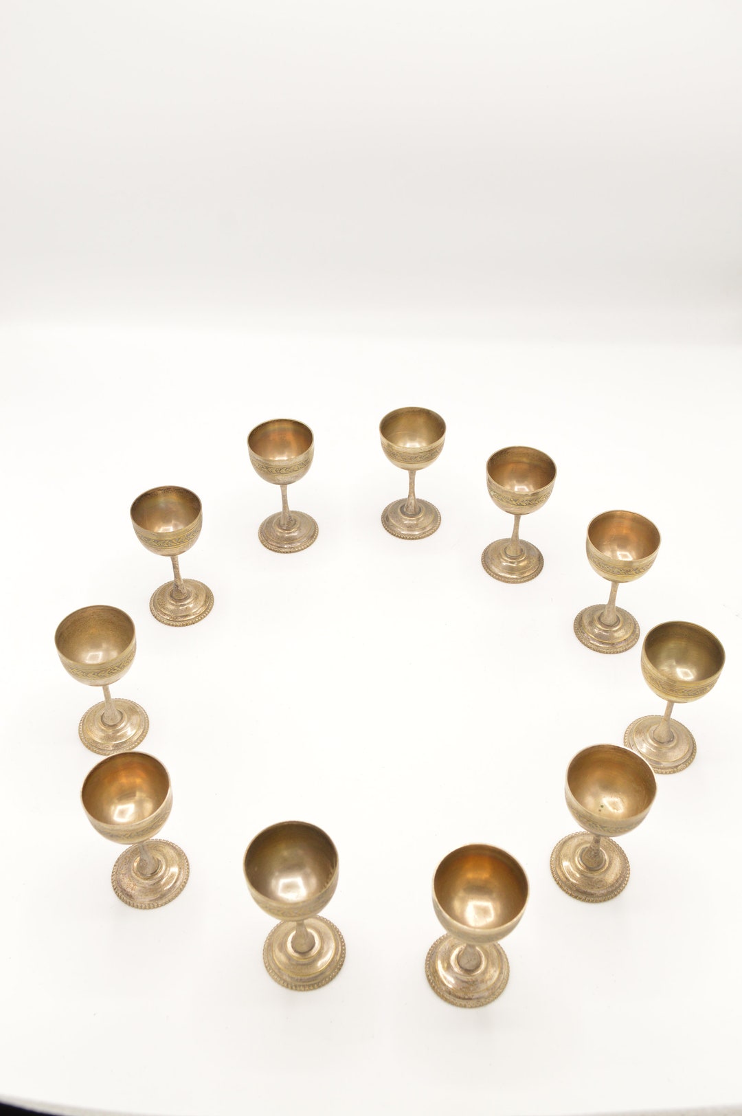 Set of Small Metal Cups - Etsy