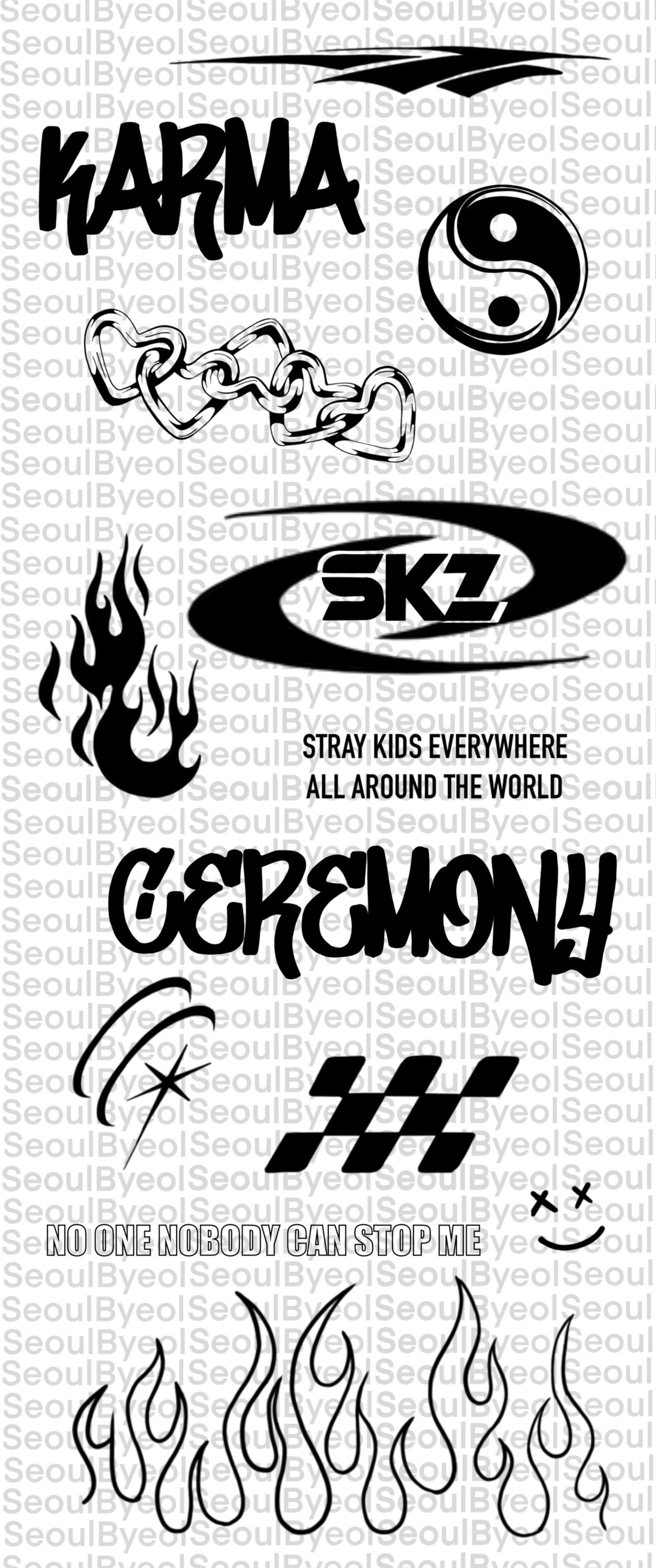 Stray Kids - Karma Era Inspired Stickers | Digital Kpop Stickers ...