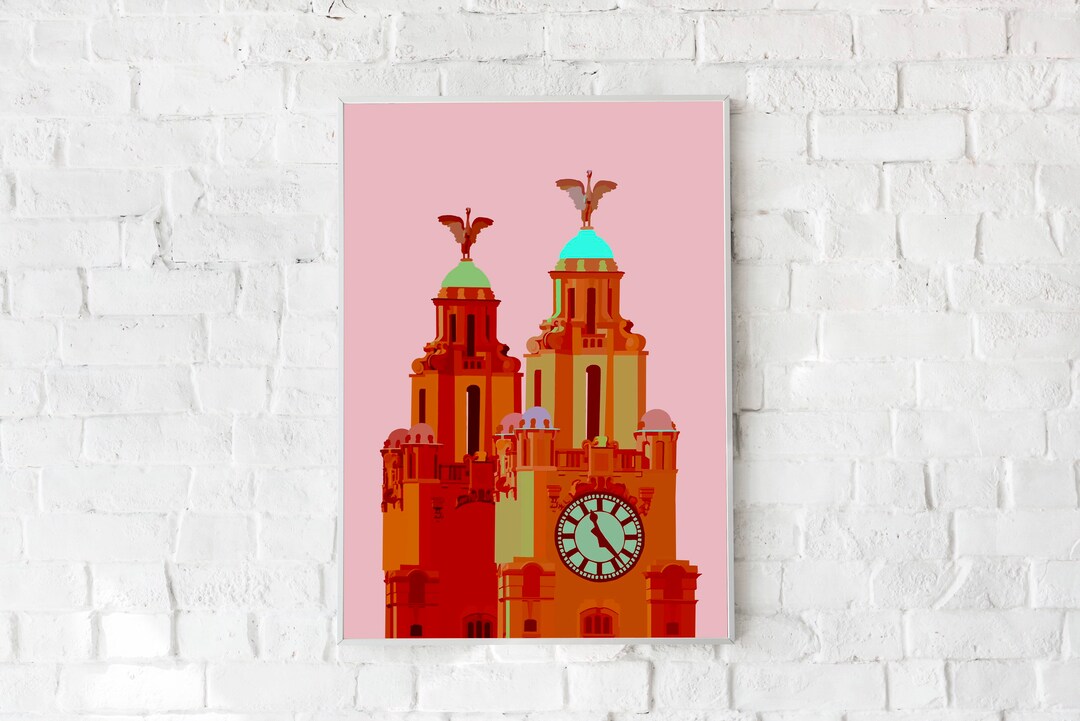 Liverpool City Sky Line, Liverpool Poster, Liverpool Painting,liverpool ...