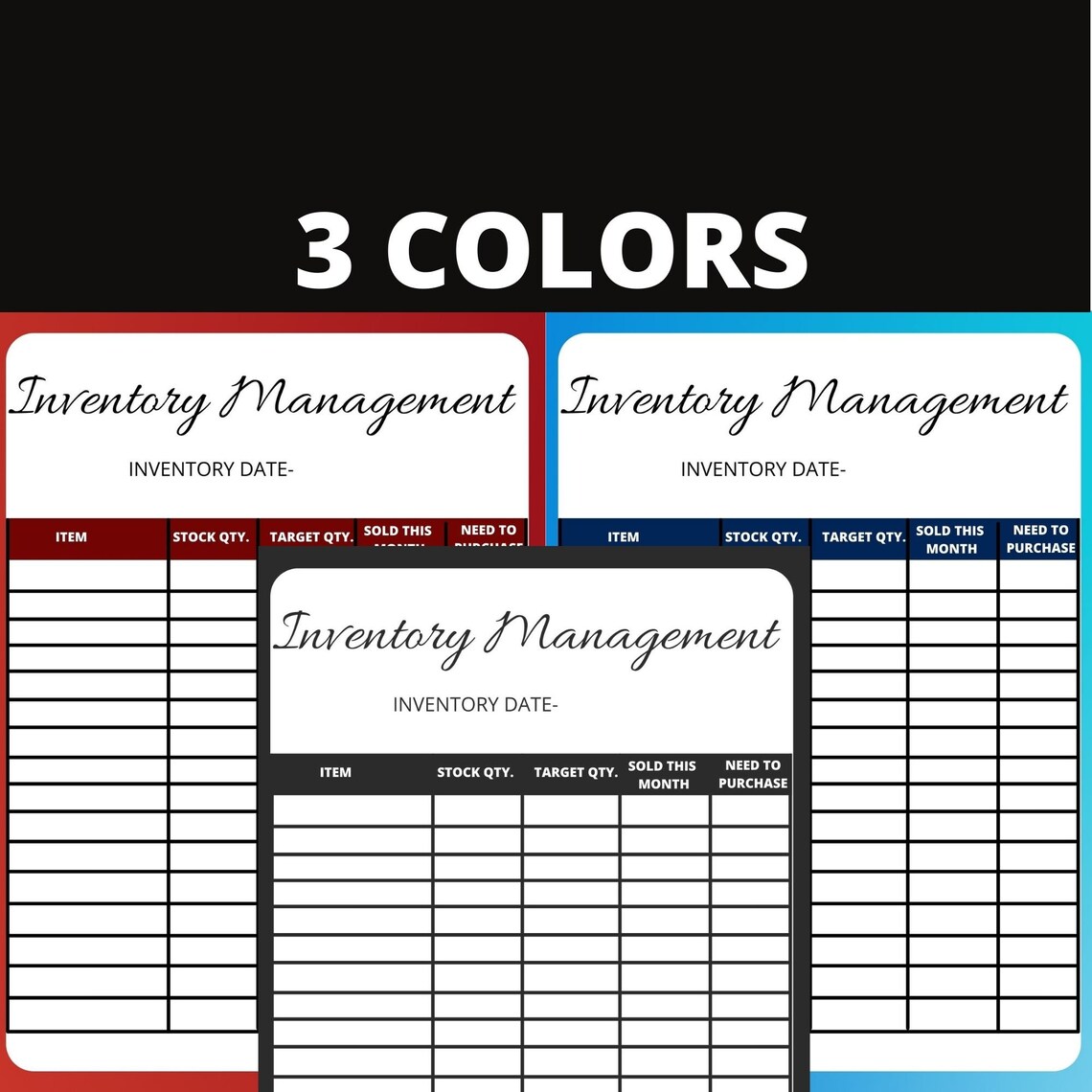 Printable Inventory Management Form Inventory Box Printable - Etsy
