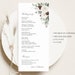 Sage Green Wedding Programs Template, Winter Ceremony Program, White ...
