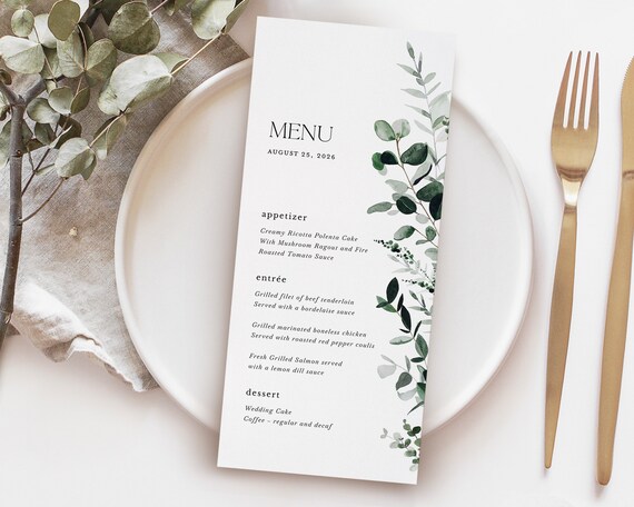 Rustic Menu Cards Template