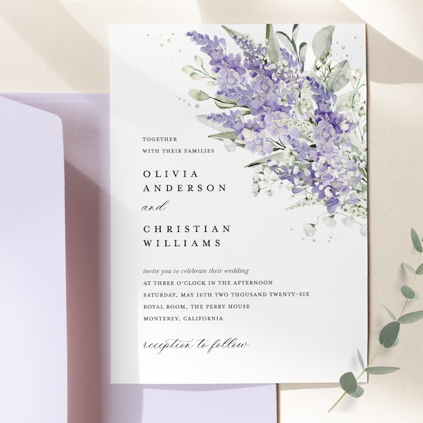 Lavender Invitations - Etsy