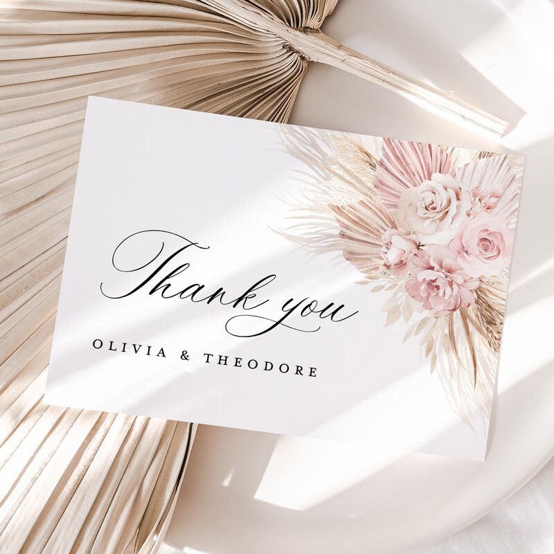 Boho Thank You Cards - Etsy