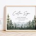 Mountain Custom Wedding Sign Template Woodland Forest - Etsy