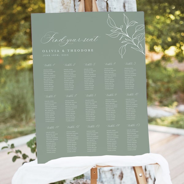 Table Seating Chart - Etsy