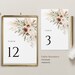 Boho Wedding Table Number Template, Terracotta Modern Sage Table ...