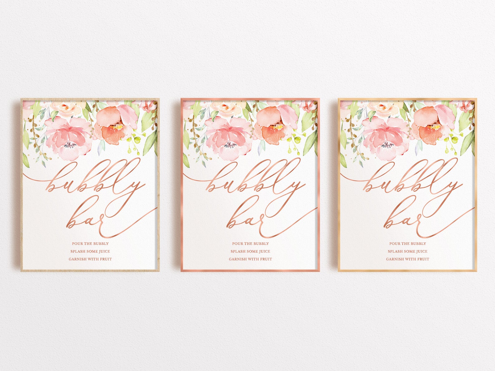 Bubbly Bar Sign Blush Pink Shower Sign Rose Gold Shower - Etsy