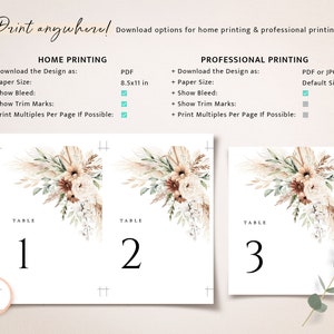 Boho Wedding Table Number Template, Terracotta Modern Sage Table ...