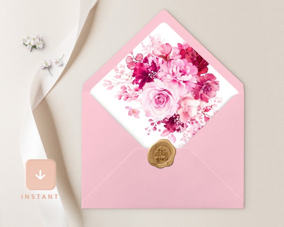 Floral Envelopes Flaps Envelope Embossing – Lavender Muse