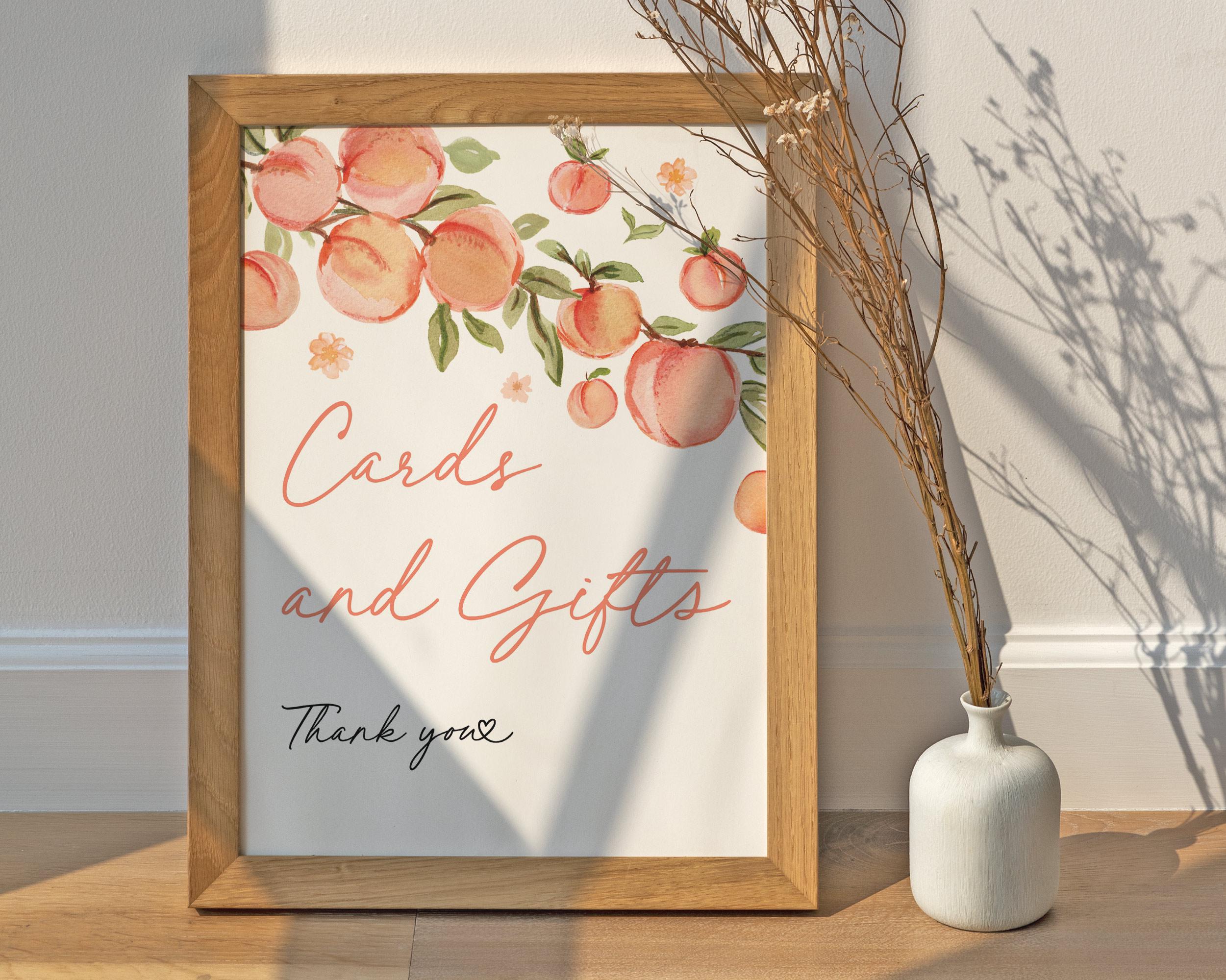 Sweet Little Peach Baby Shower Signs Bundle Template, Printable ...