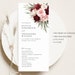 Burgundy Blush Pink Wedding Programs Template, Ceremony Program, Boho Sage Maroon Marsala Floral ...