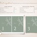 Sage Green Minimalist Wedding Table Numbers Card Template, Botanical ...