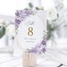 Boho Terracotta Wedding Table Numbers Card Template, Floral Modern ...