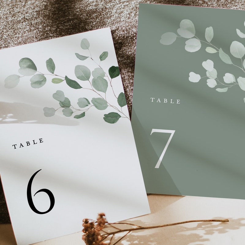 Green Table Number - Etsy