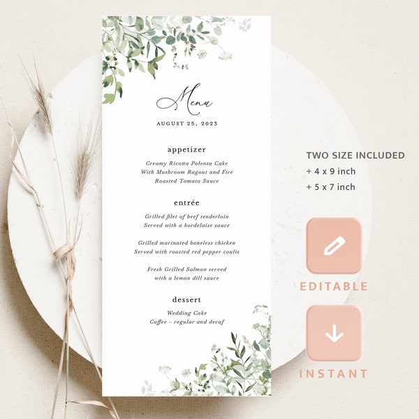Rustic Menu Cards - Etsy