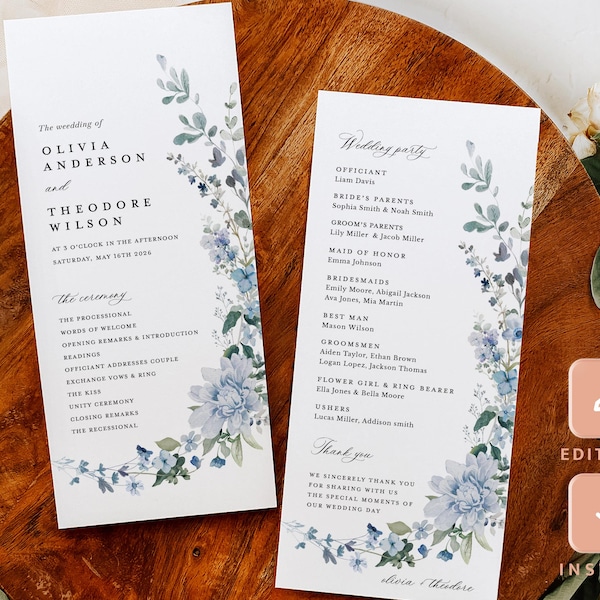 Wedding Ceremony Program - Etsy