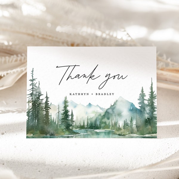 Mountain Thank You - Etsy