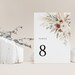 Boho Wedding Table Number Template, Terracotta Modern Sage Table ...