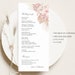 Boho Blush Pink Wedding Programs Template, Ceremony Floral Program ...