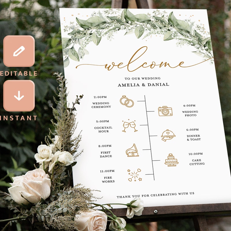 Wedding Program Sign - Etsy