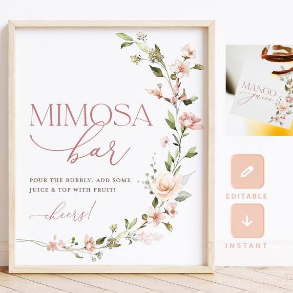 Mimosa Bar Labels - Etsy