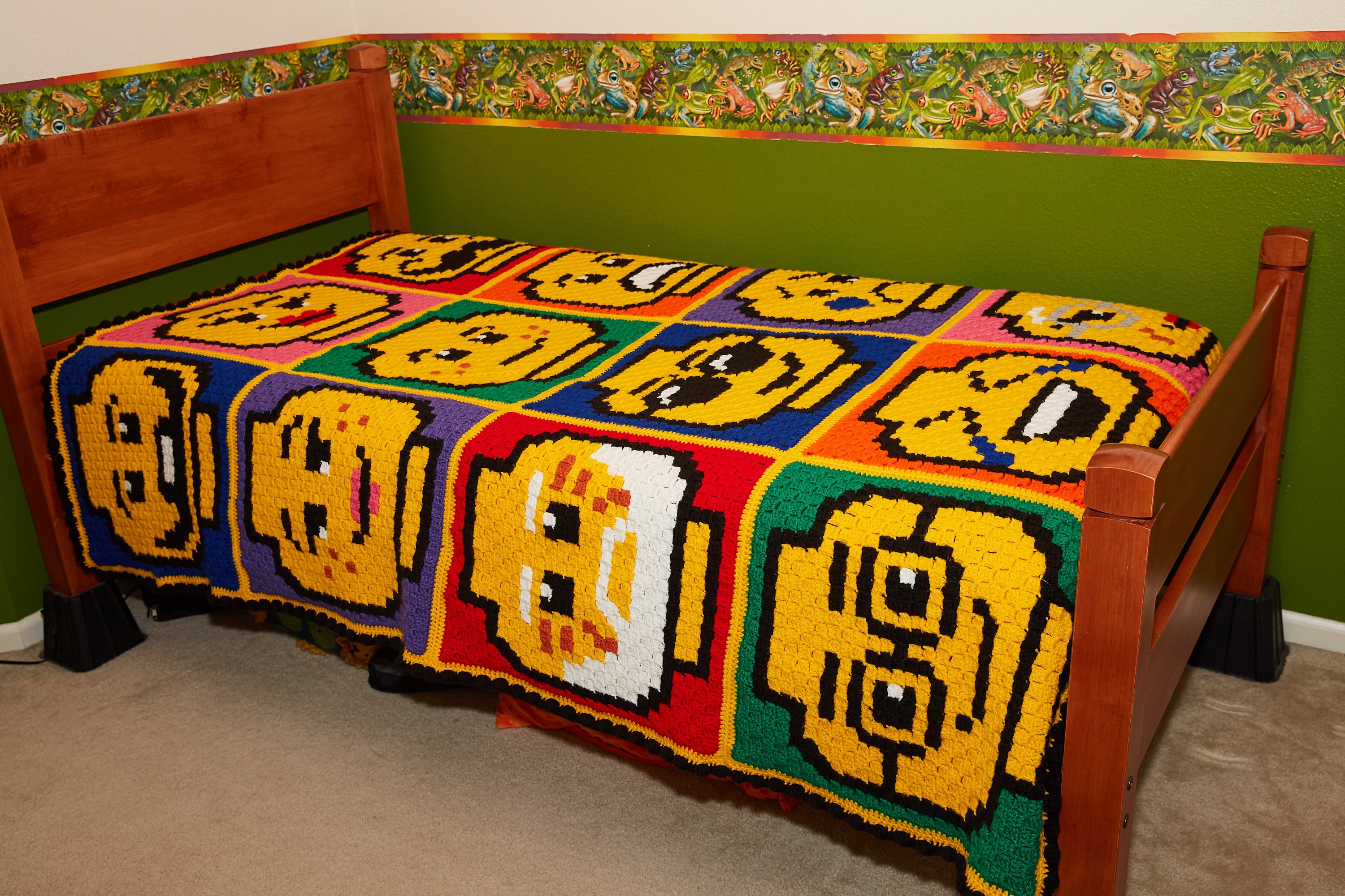 Brick Faces C2C Crochet Afghan PATTERN | Crochet Blanket for Kids and ...
