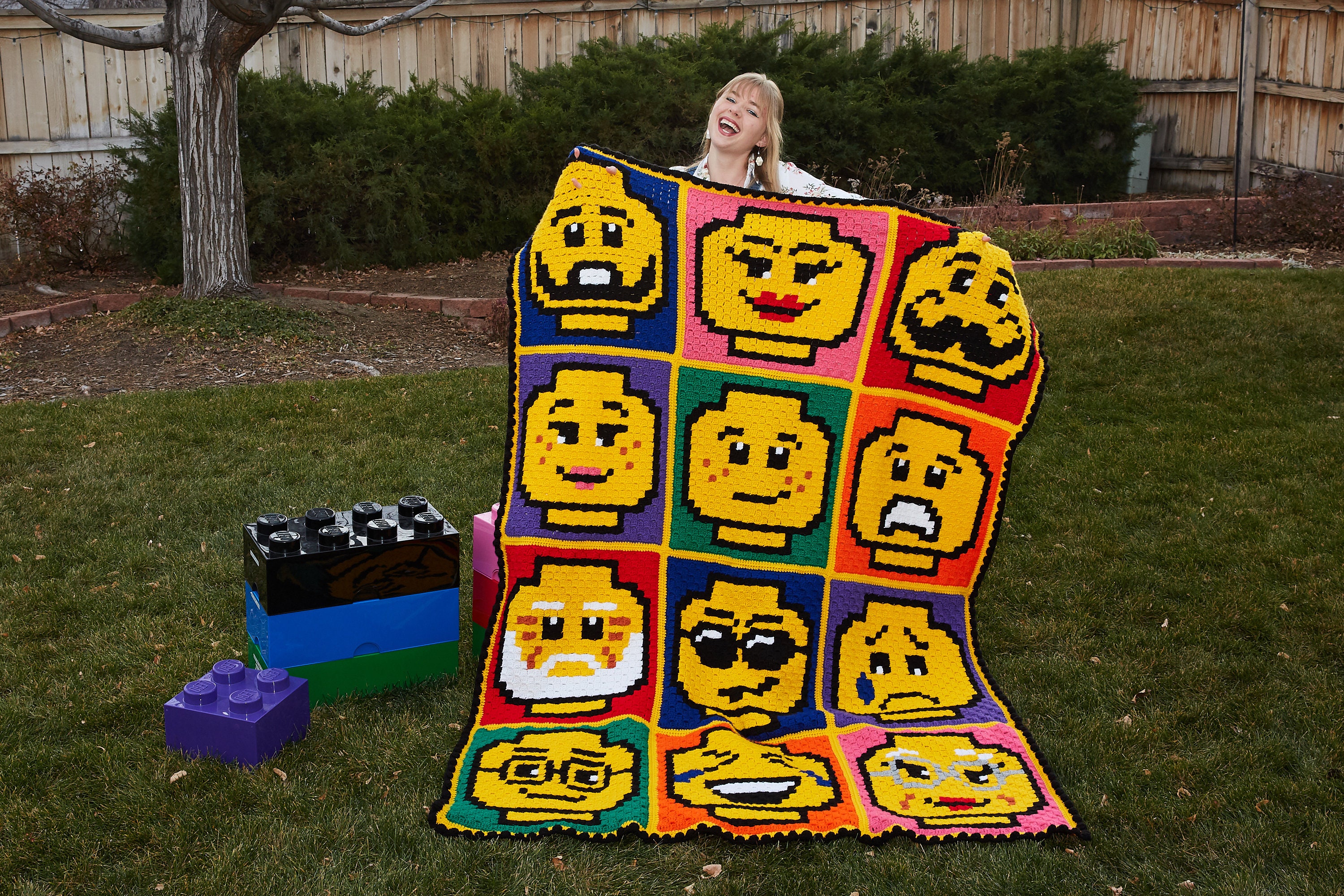 Brick Faces C2C Crochet Afghan PATTERN | Crochet Blanket for Kids and ...
