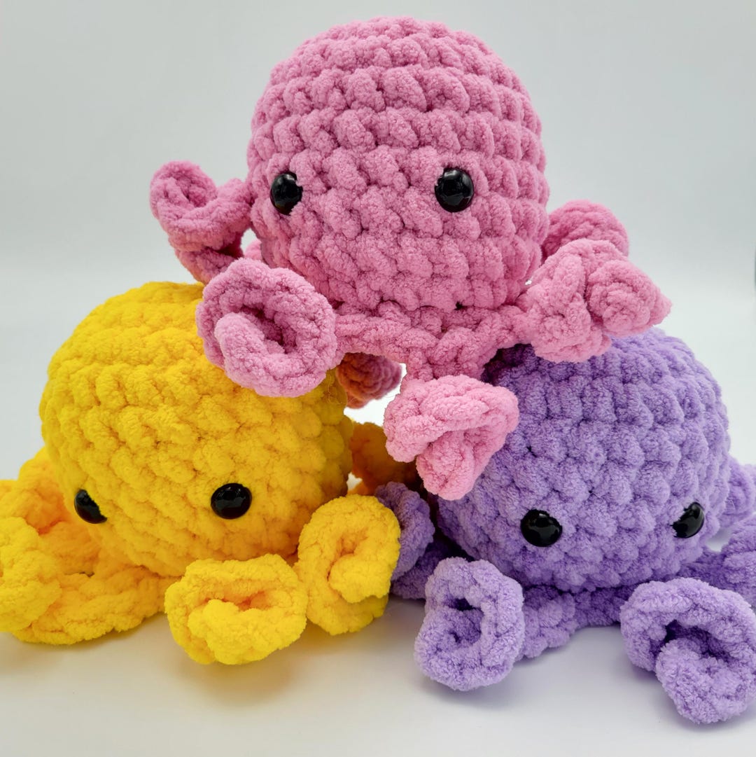 OCTOPUS Custom Crochet Stuffie | Hand-made Stuffed Octopus | Super Soft ...