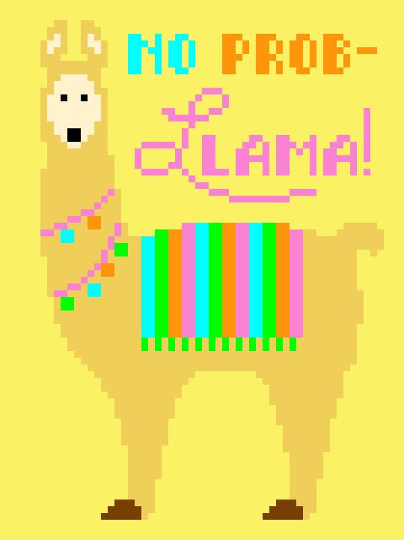 No Prob-llama C2C Crochet Afghan PATTERN; Llama Crochet; Cute Llama - Etsy