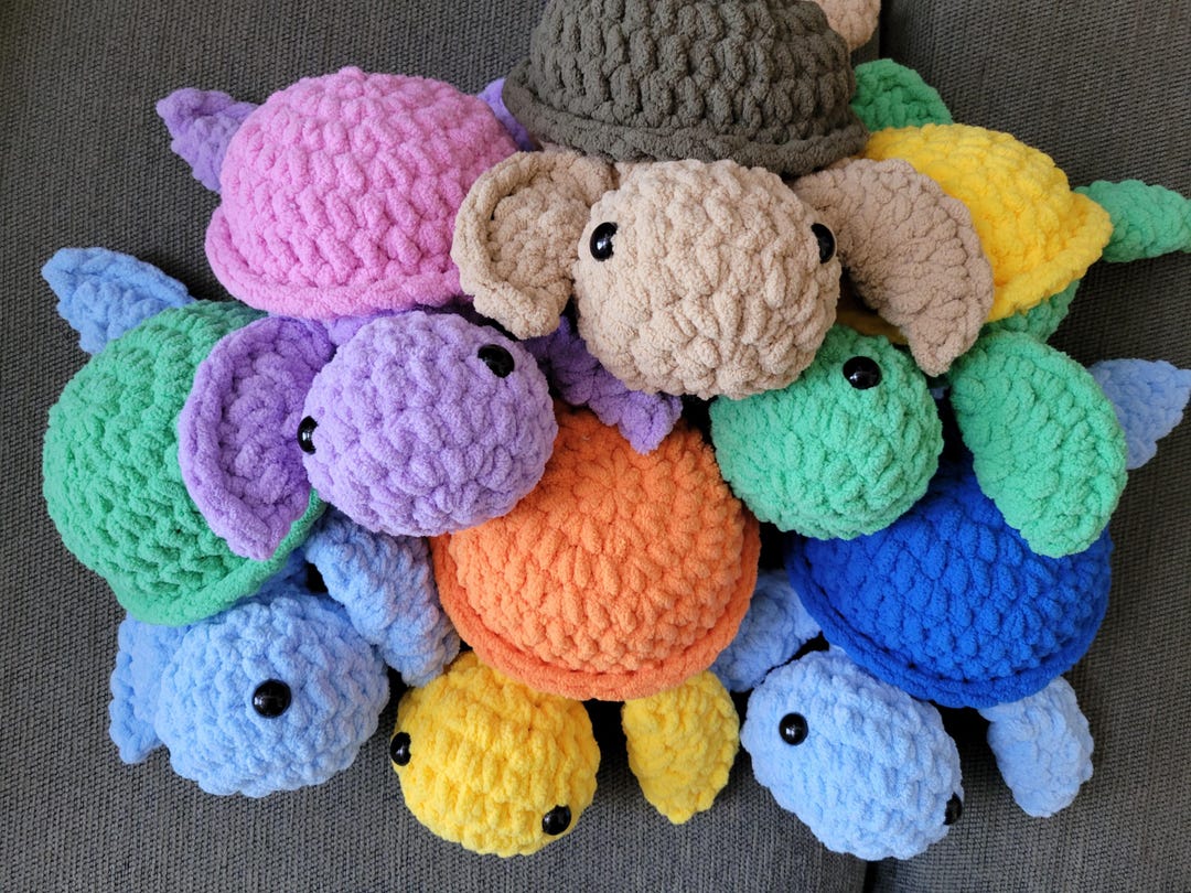 SEA TURTLE Custom Crochet Stuffie | Hand-made Stuffed Tortoise | Super ...