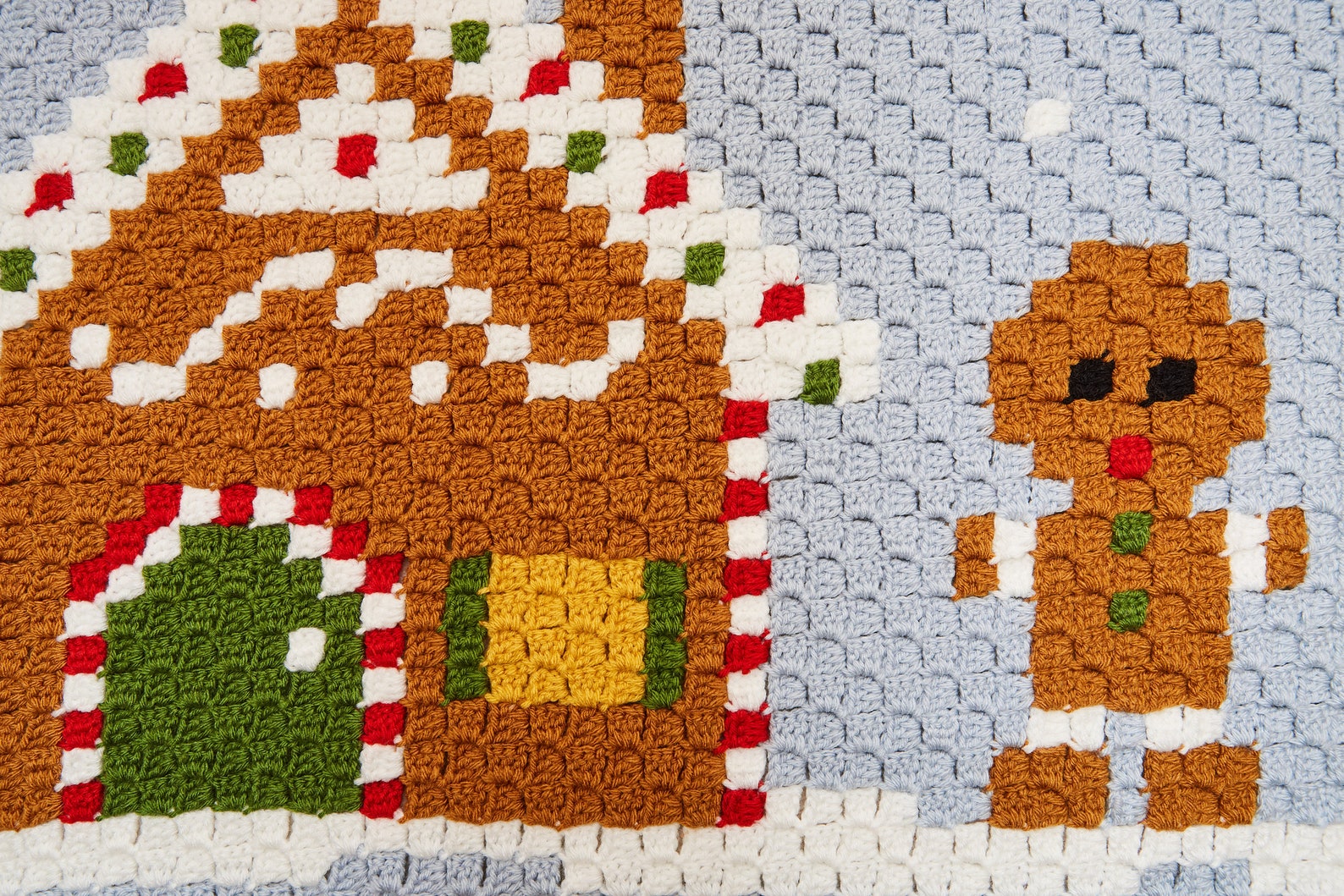 Gingerbread Cookie Lane Corner to Corner Crochet Afghan - Etsy