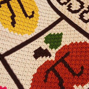 Fruit Pi C2C Crochet Afghan PATTERN Pi Day - Etsy