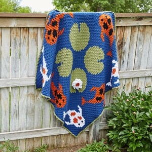 Tranquil Koi Pond C2C Crochet Afghan PATTERN | Fish Corner to Corner ...