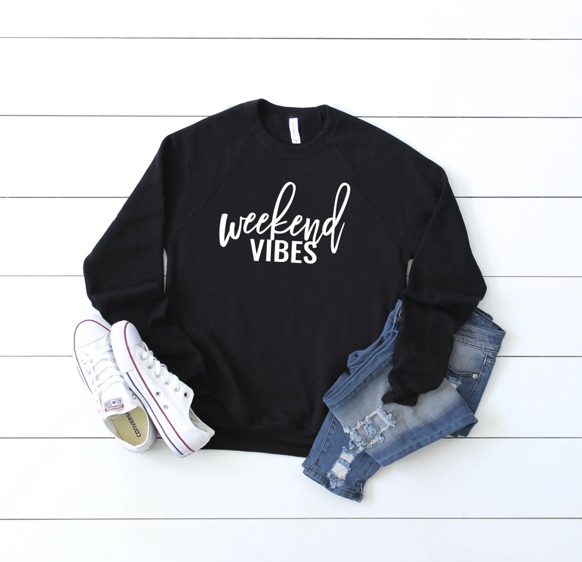 WEEKEND VIBES SWEATSHIRT Cozy Warm Sweatshirt - Etsy