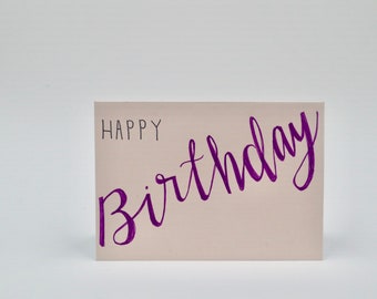Handwritten Happy Birthday Card - Etsy Canada
