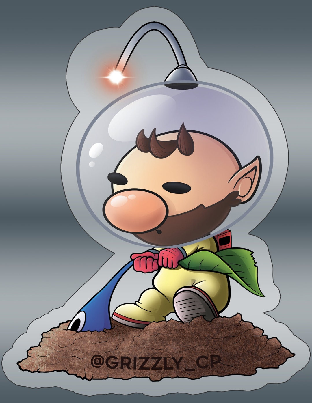 Capt. Olimar - Transparent Sticker! - Etsy