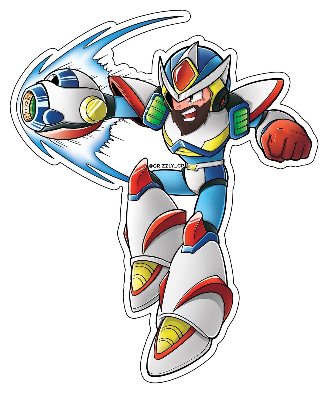 Megaman X2 - Matte Mirror Sticker! - Etsy