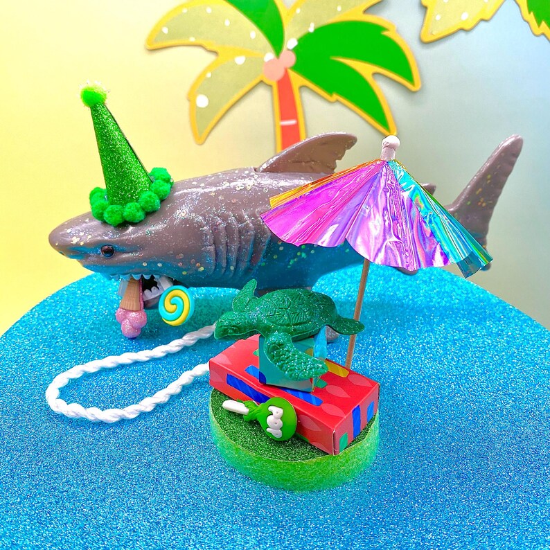 Shark Cake Topper Shark Week Party Under the Sea Sea Life Ocean ...