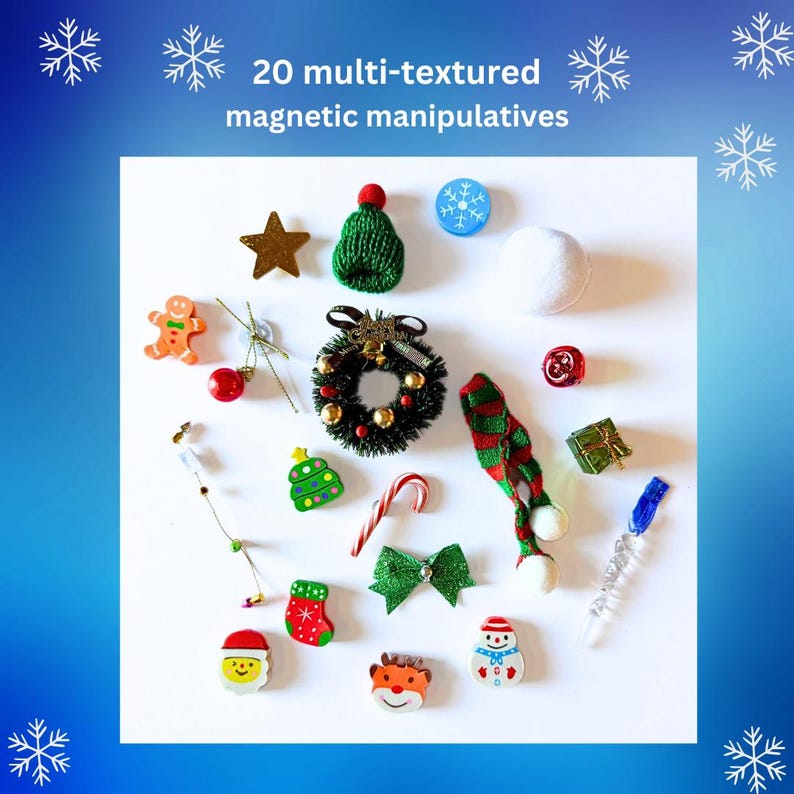 Magnetic Christmas Sensory Kit: I SPY Travel Toy, Speech OT Activity ...