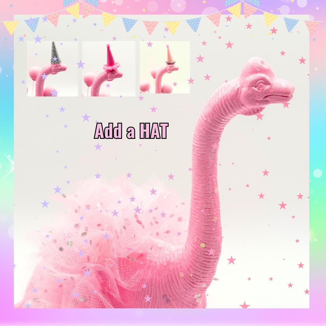 Dinosaur Animal Cake Topper Princess Dinosaur Birthday Pink Dinosaur in ...